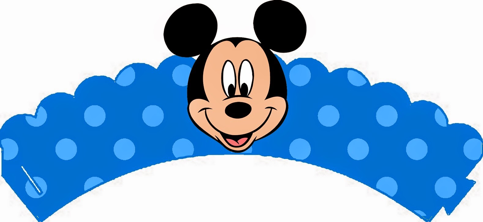 Mickey en Azul y Rojo: Wrappers y Toppers para Cupcakes para Imprimir ...