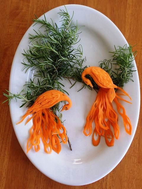 Creative carrot carving ~ Art Craft Gift Ideas