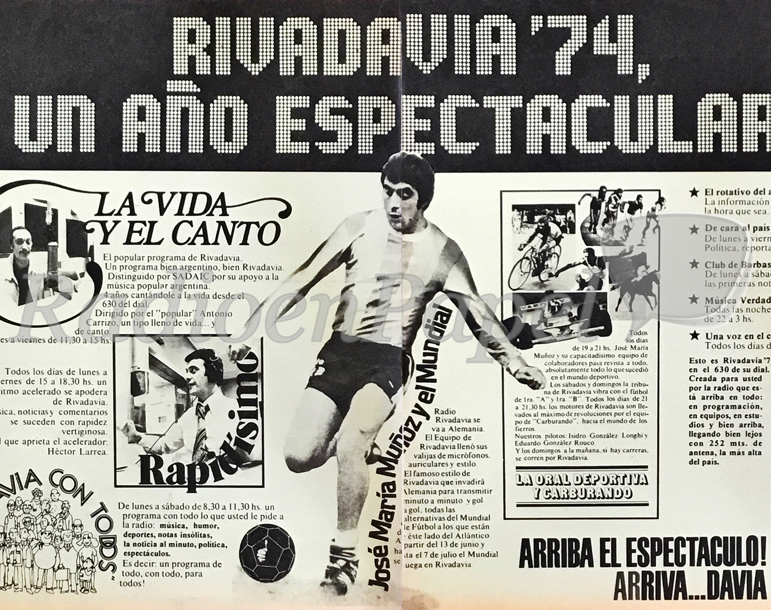 AM 630 | Rivadavia - Programación 1974 | Radio en Papel. Archivo ...