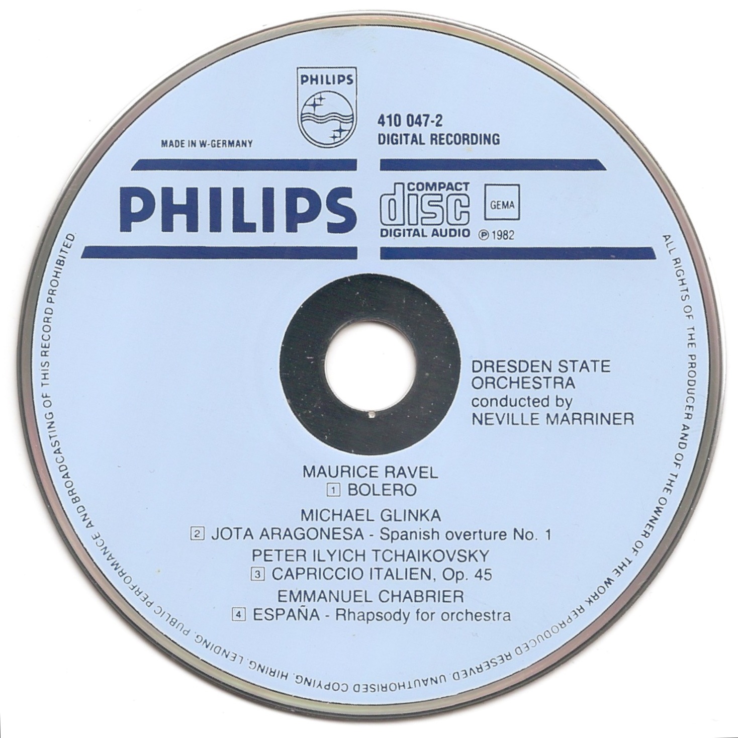 The First Pressing CD Collection: Mauric Ravel - Bolero