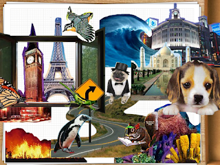 olas de letras: Cuento con collage