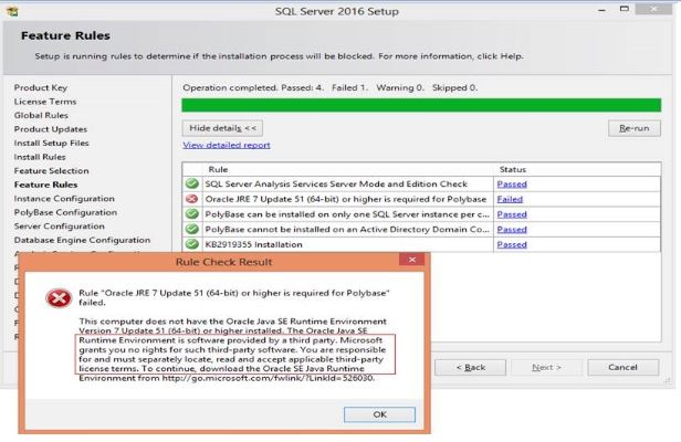 SQL Server: Oracle Install Rule
