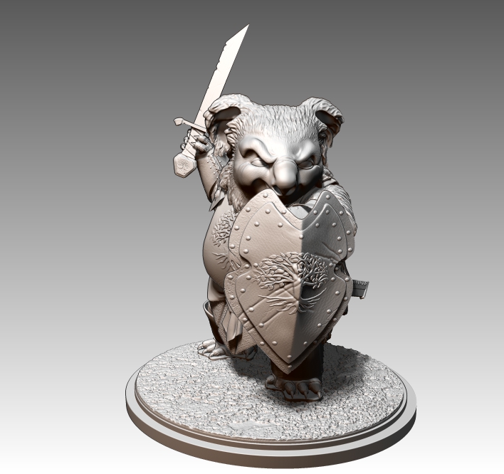 JORGELINA YEME ART: Knight Koala, 3d Model, Zbrush