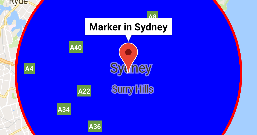 how to Display google maps in Android with a Circle Radius ~ Droid Pub