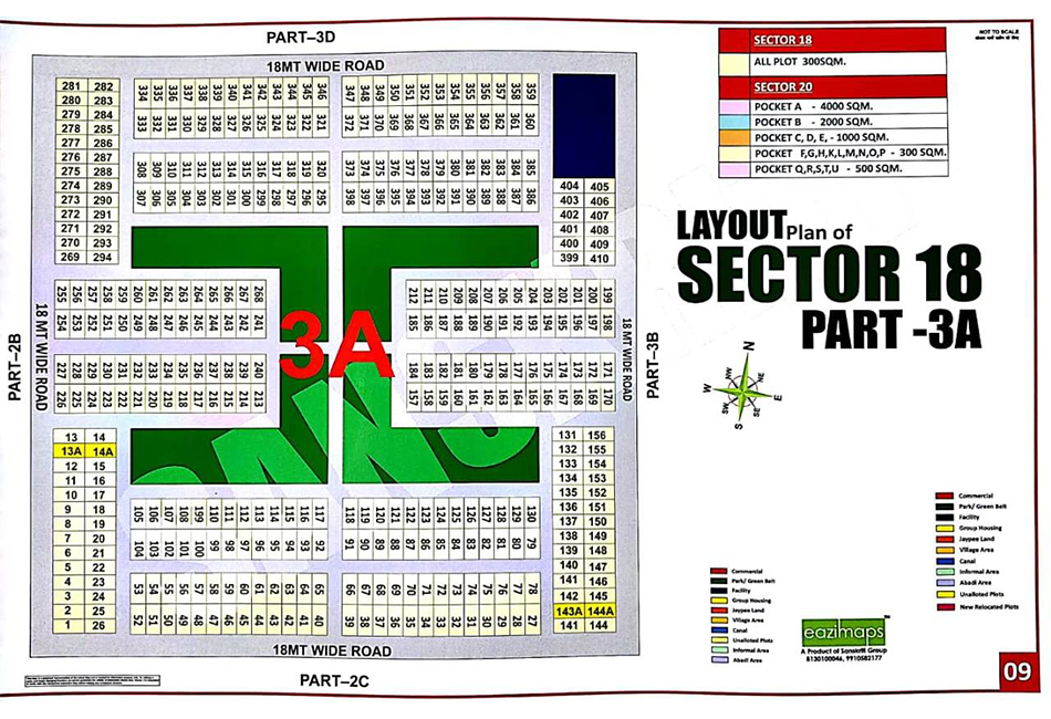 Layout Plan of Sector-18 3A Yamuna Expressway Authority