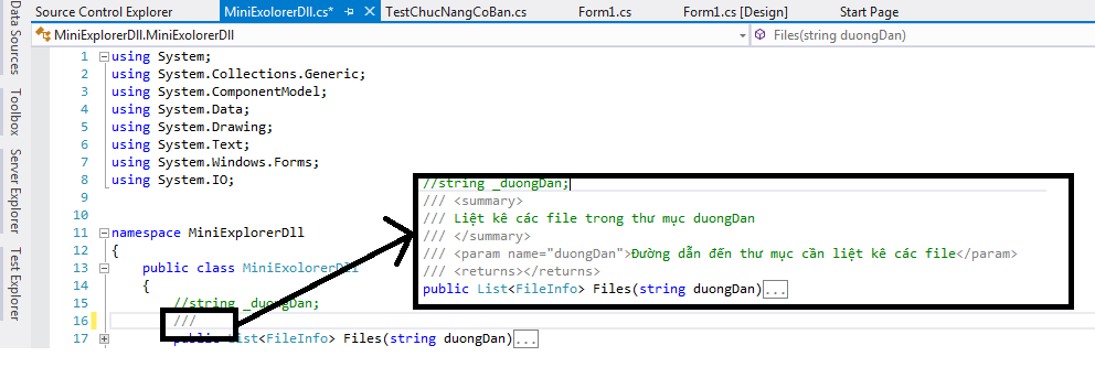 Cách comment (chú thích) cho code