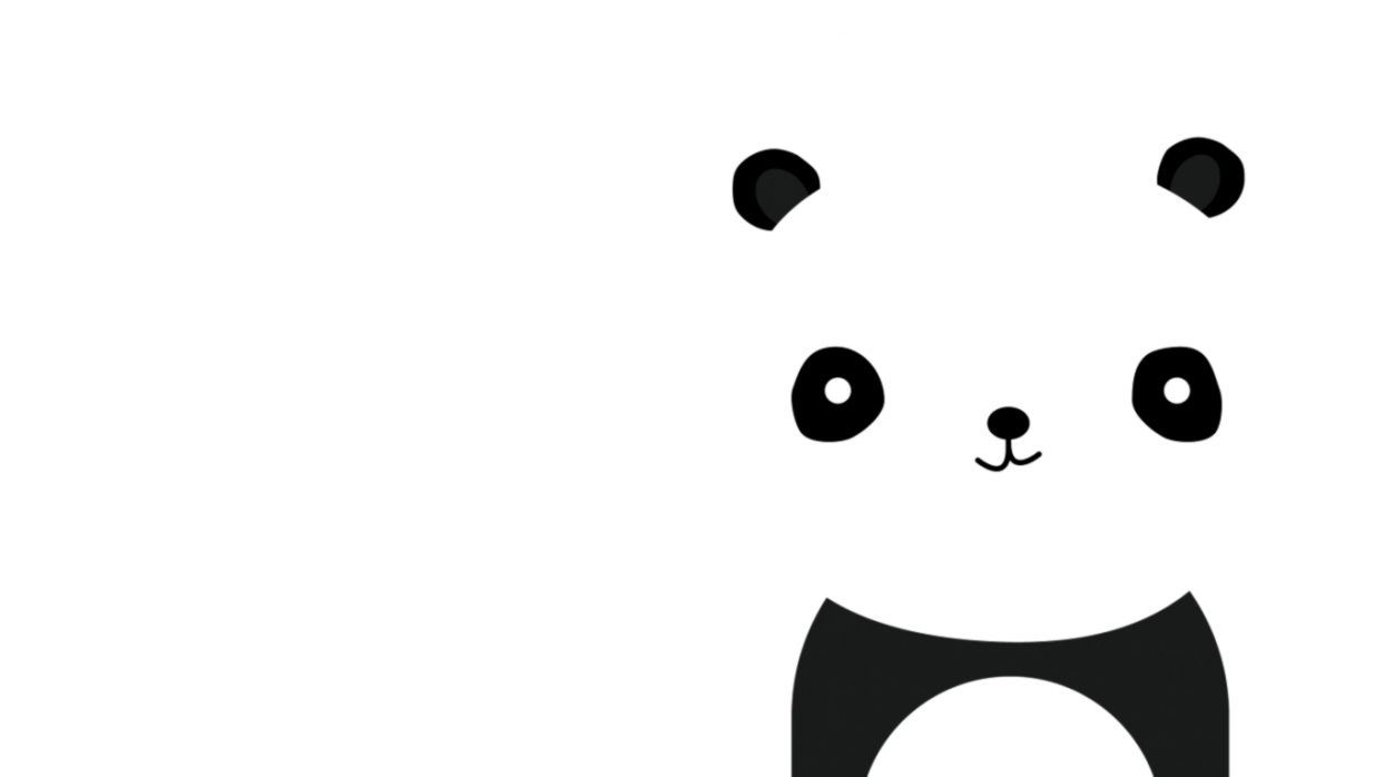 Panda Minimalism Cartoon Hd Wallpaper | Best Wallpapers HD Gallery
