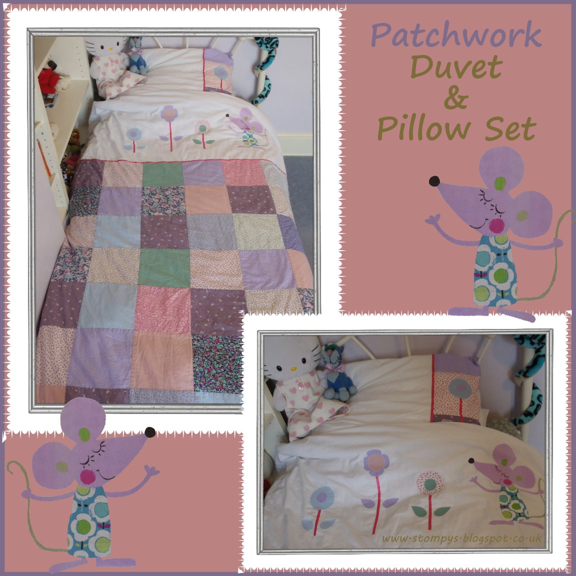 stompy's handmade craft projects: Patchwork Duvet Cover Set - Finally ...