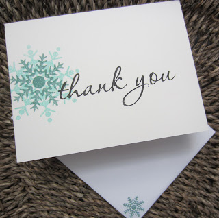 Creative Syzygy: Snowflake Thank You Cards