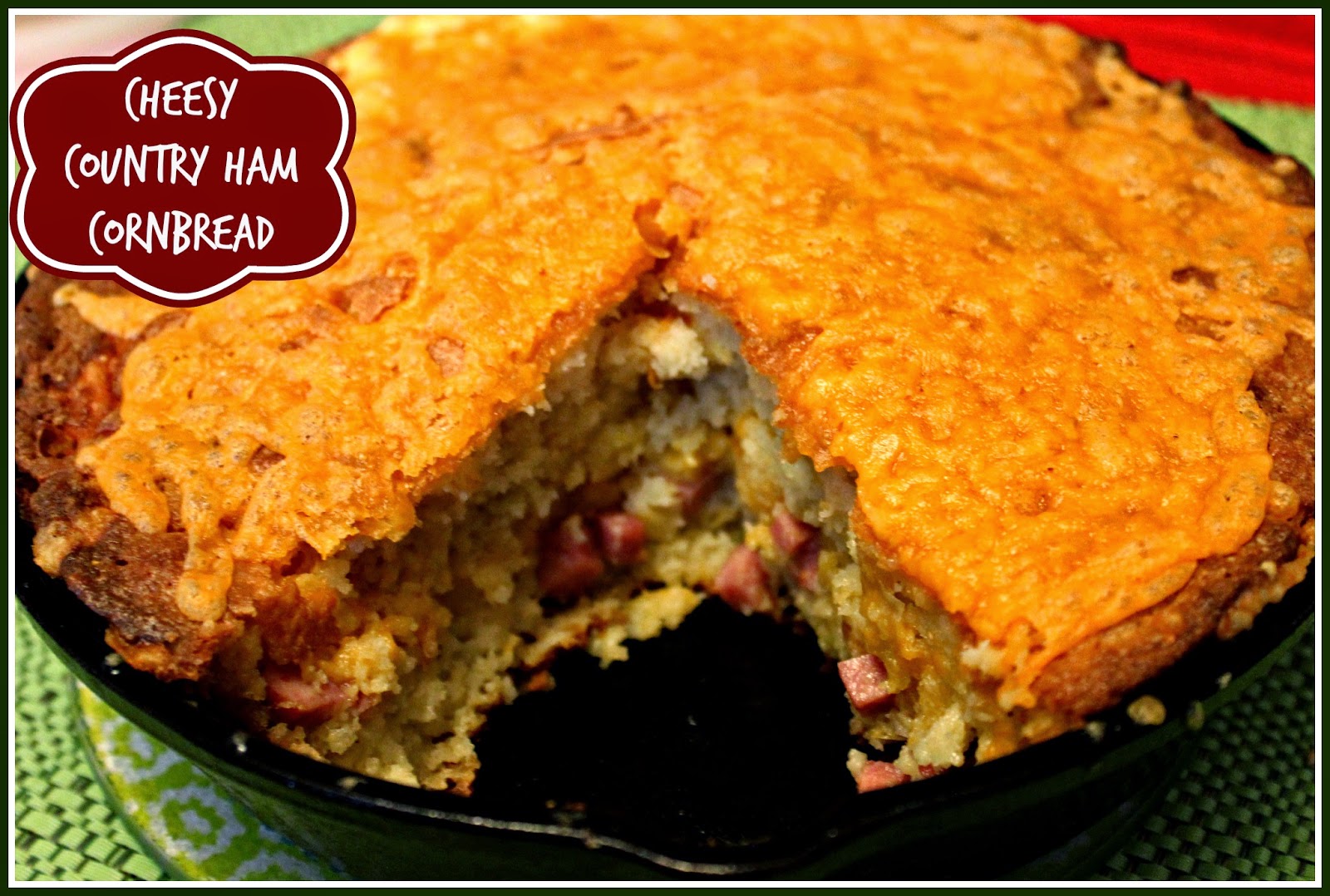 Sweet Tea and Cornbread: Cheesy Country Ham Cornbread!