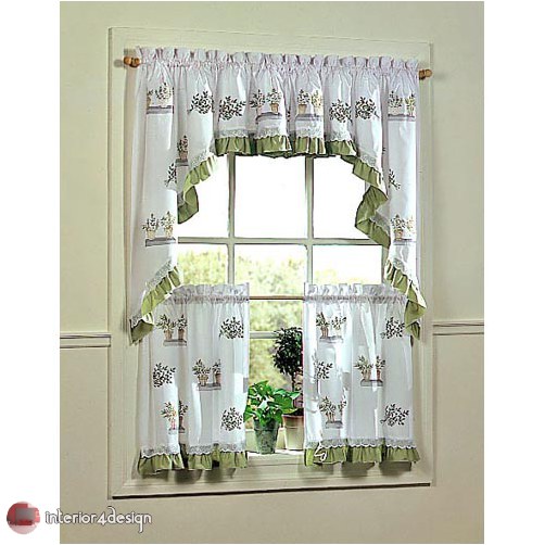 Elegant Kitchen Curtains - Modern & Stylish Kitchen Window Treatments ...