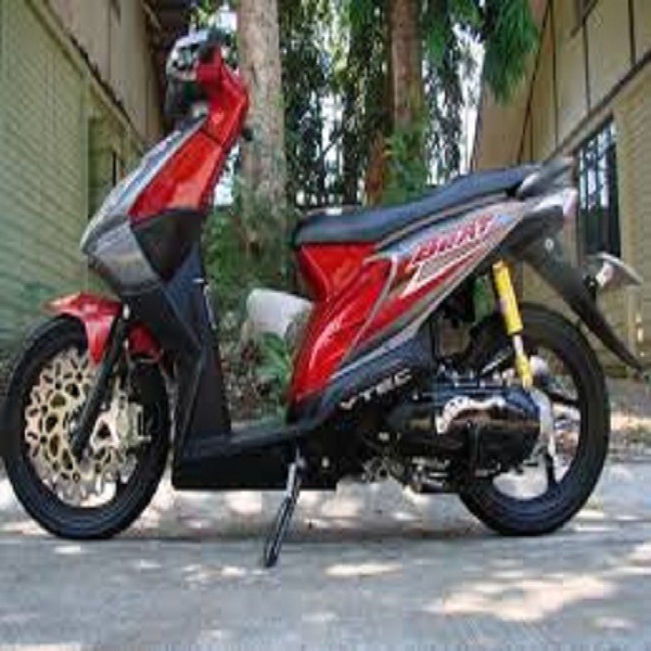 Gambar Modifikasi Motor Beat Hitam Fi Injeksi Sederhana Velg 17 Ceper ...