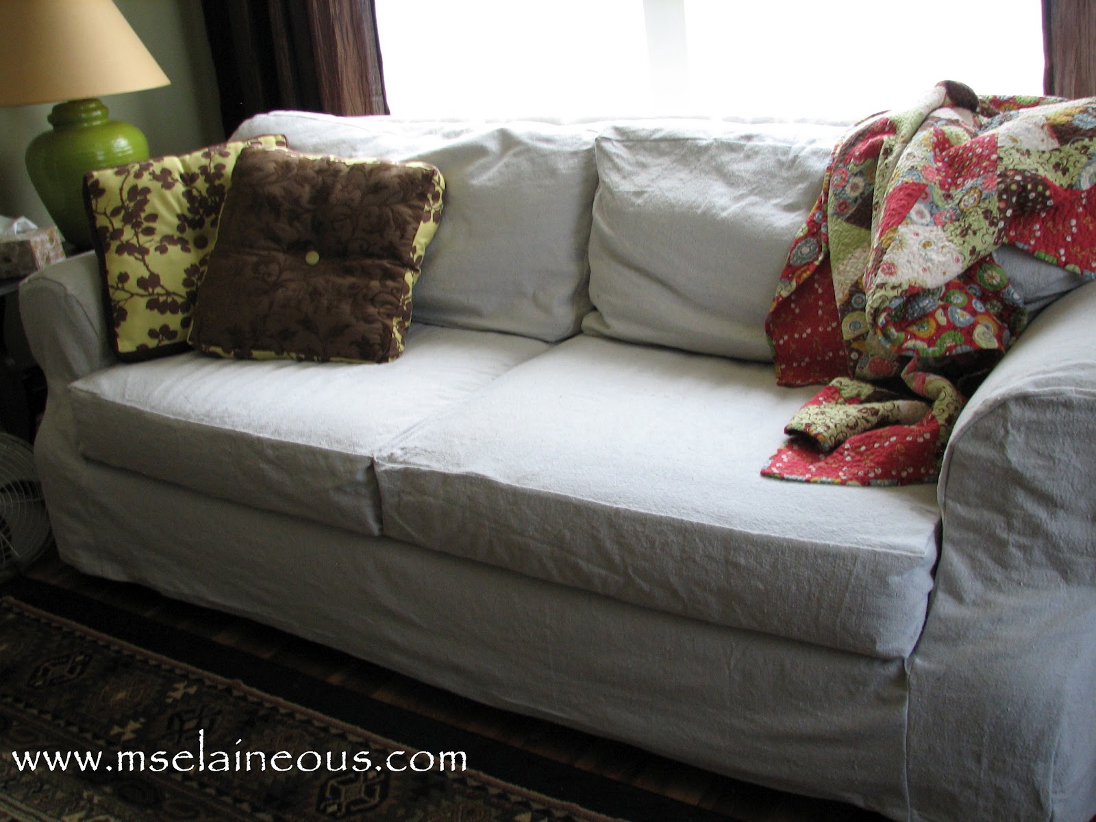 Ms. Elaineous Teaches Sewing: Sofa Slipcover Courage