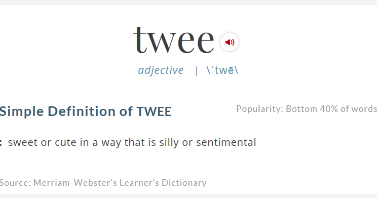 Mister Fweem's Blog: Twee. That is All.