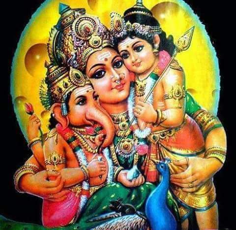 CHODAVARAMNET: GODDESS PARVATHI WITH HER KIDS GANESH AND KUMARA SWAMY