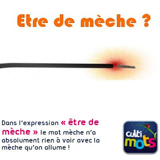 Comment ça se dit en français?: être de mèche avec quelqu'un