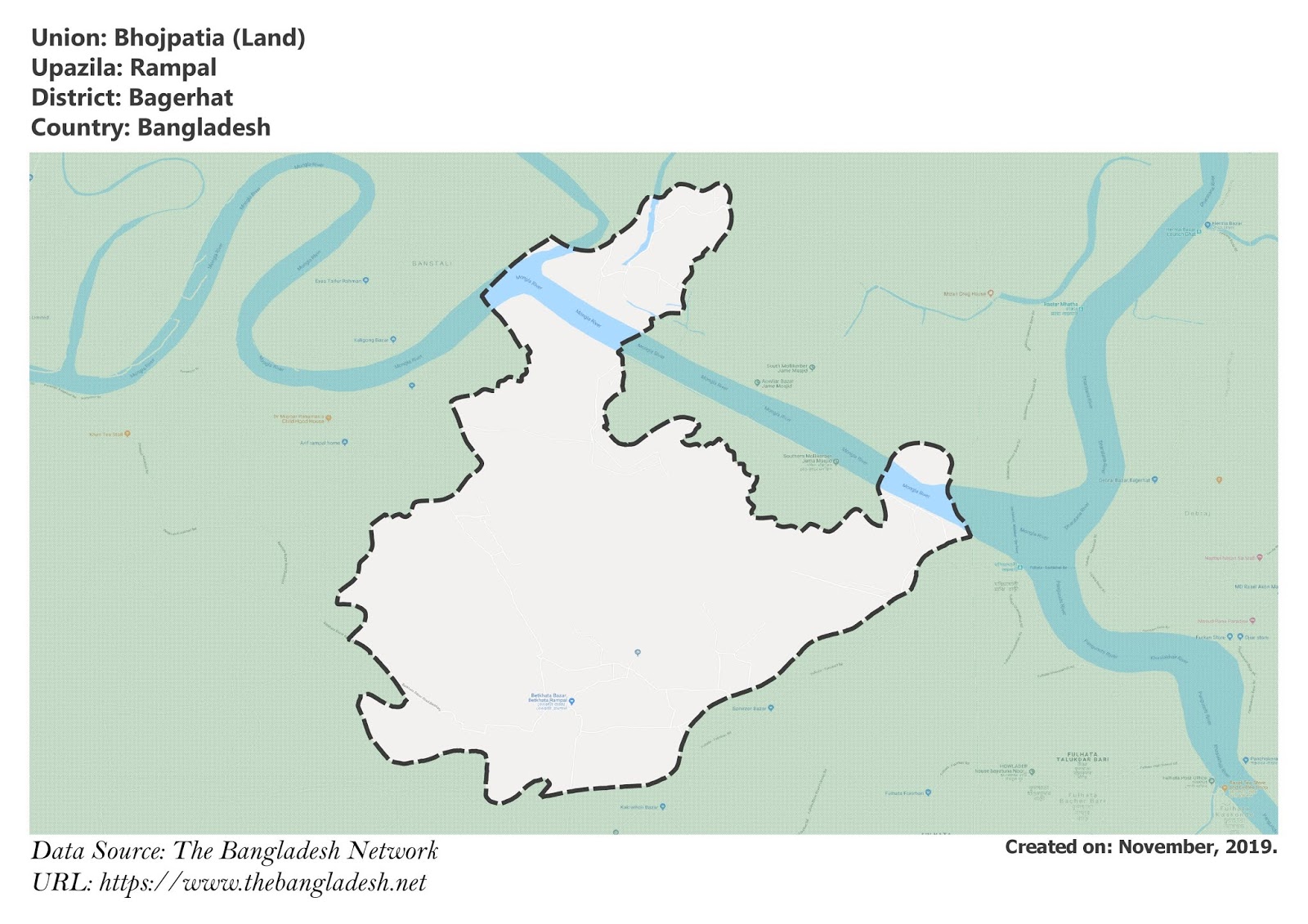 Bhojpatia Union, Bagerhat