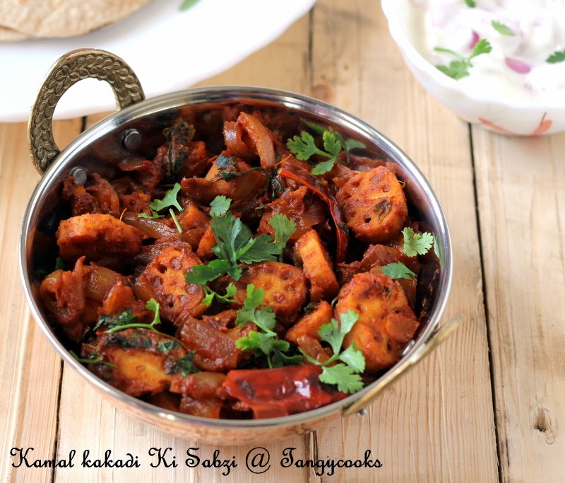 CONCOCTIONS OF A COOKAHOLIC !!!: Kamal Kakdi Ki Sabzi/Lotus Stem/Root Sabzi