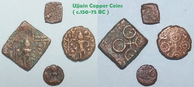 Ancient Indian Coins. "ಪ್ರಾಚಿನ ಭಾರತದ ನಾಣ್ಯಗಳು.": Ujjain Coins ( c.150 ...