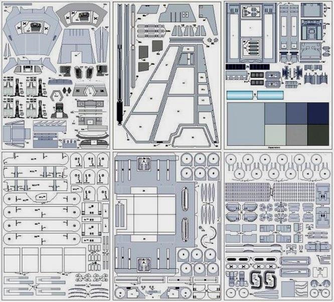 PAPERMAU: Star Wars - Tydirium Imperial Lambda-Class Shuttle Paper Modelby Artur "Raziel" Rożek ...