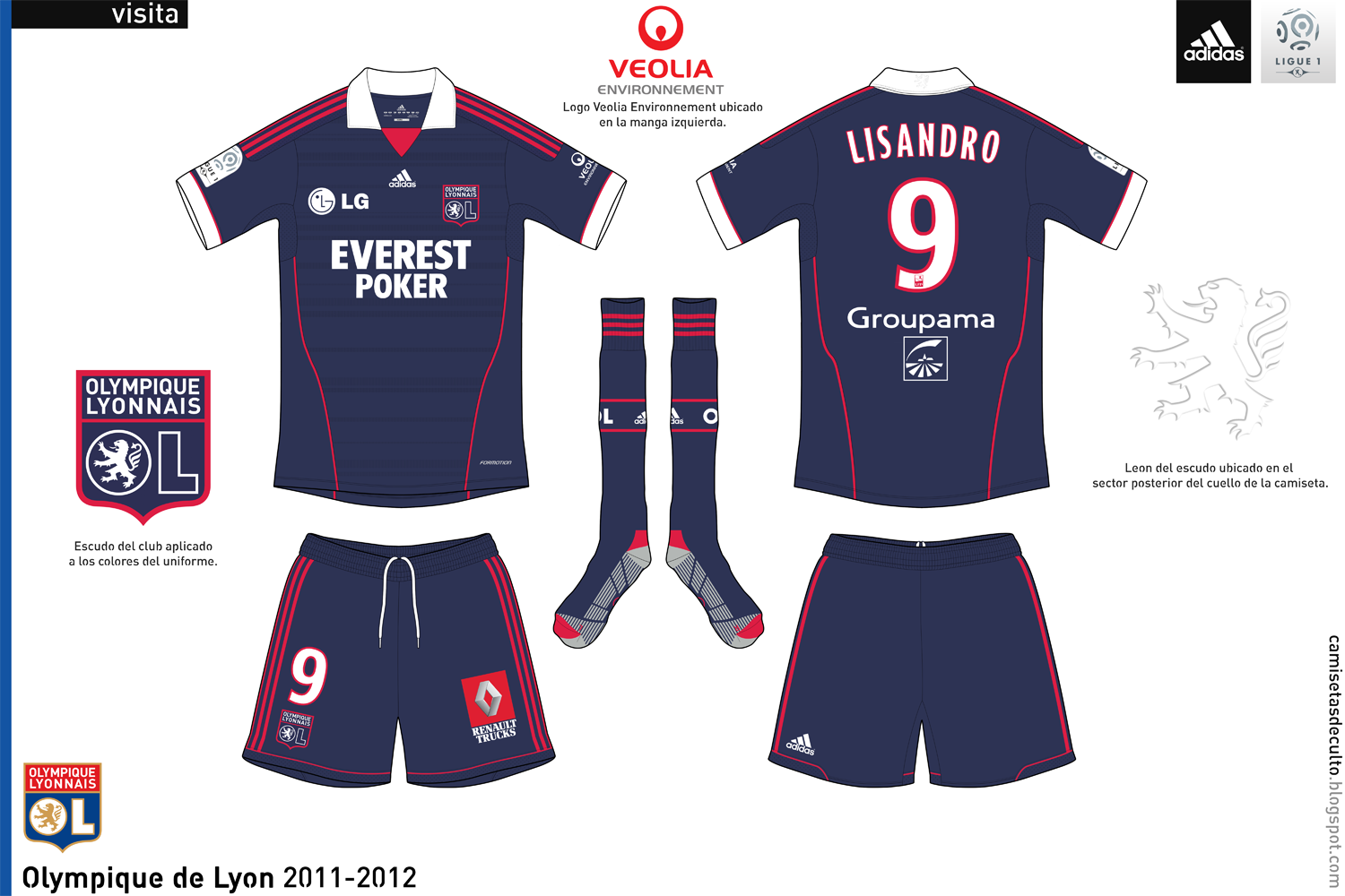 Camisetas de Culto: Olympique de Lyon 2011-2012