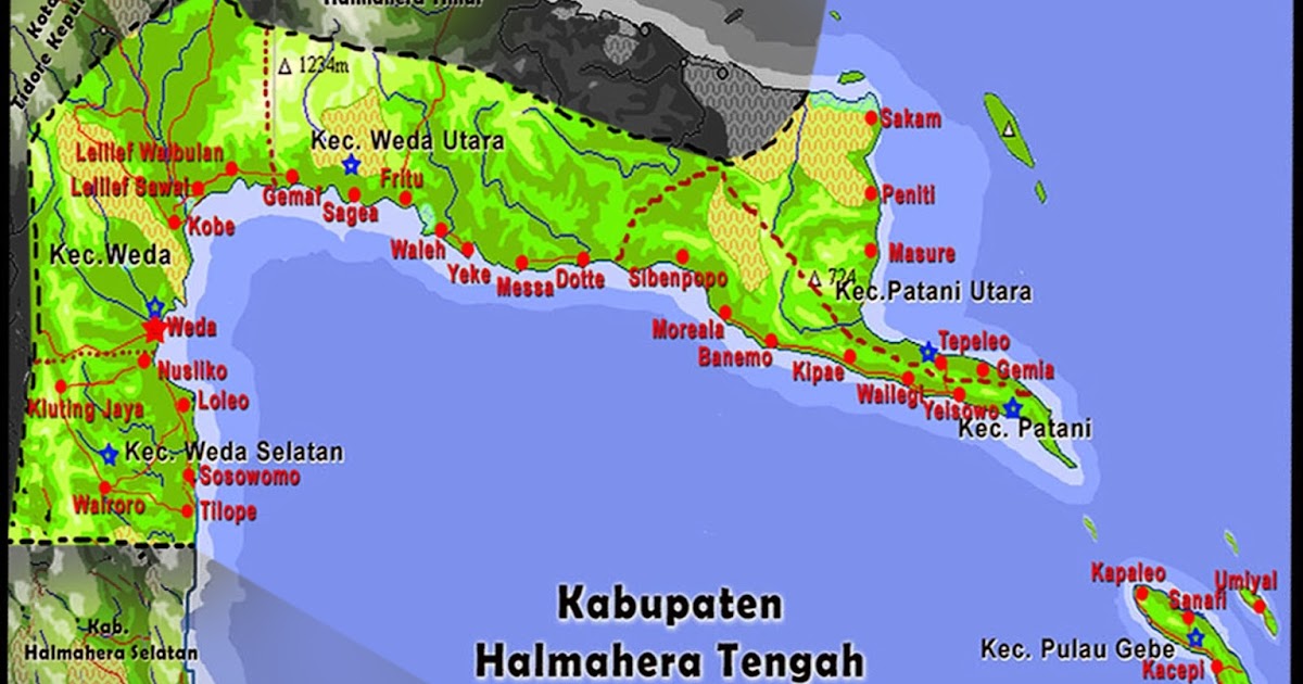 Peta Kabupaten Halmahera Tengah