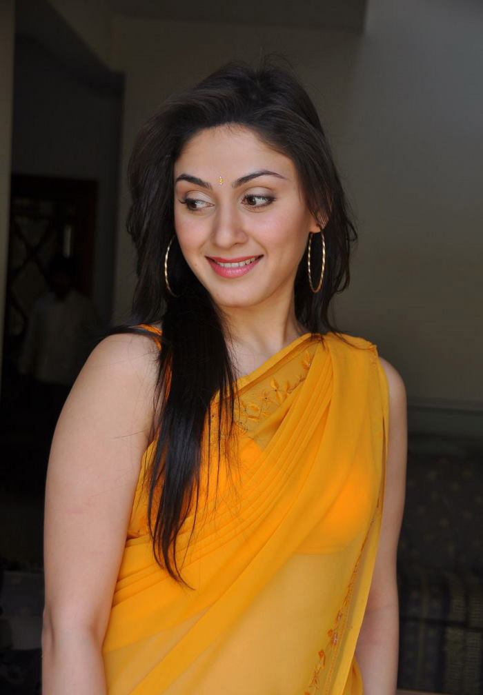 Manjari Fadnis in Orange Saree ~ Indian Hot Actress Pictures Collections