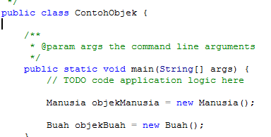 pengertian objek pada java | belajar java dan tutorial netbean