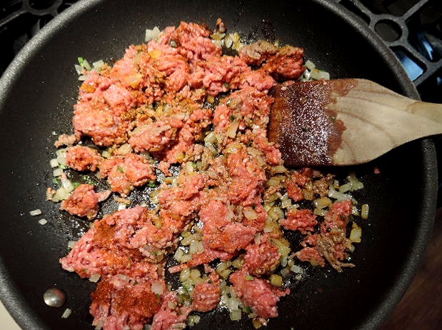 The Briny Lemon: Easy Beef and Red Bean Burritos