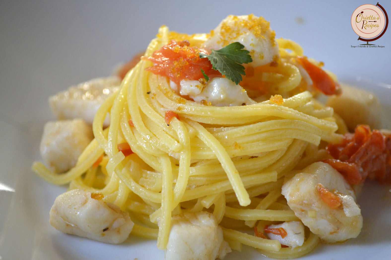 Orietta's Recipes: Spaghetti alla chitarra con pesce san pietro e bottarga