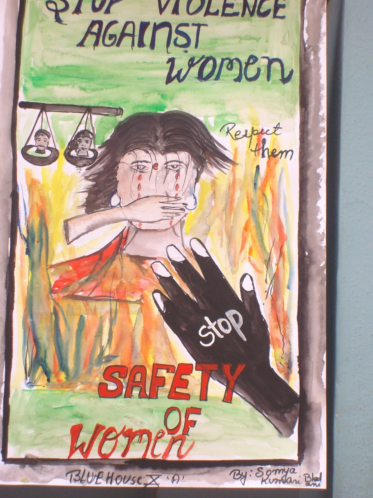 Painting on the Theme “Safety of Women” - Sisters of Charity of Nazareth