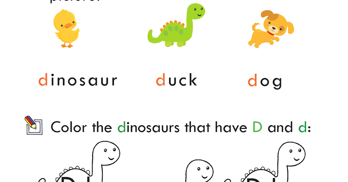 Activity Worksheet -1 Letter D