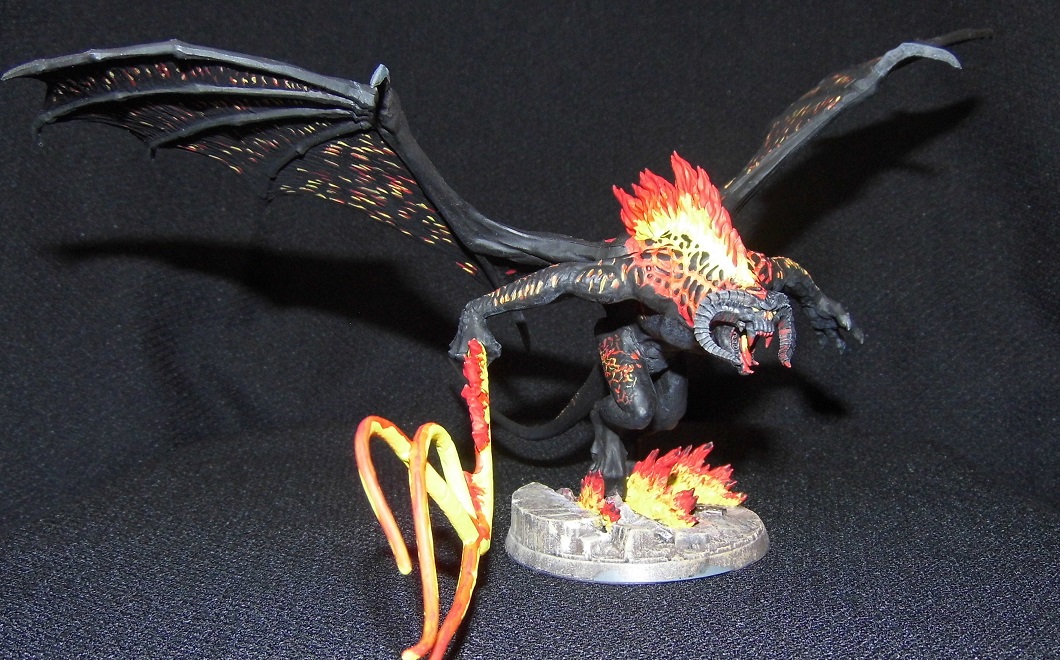 Miniature War gaming and painting: Painting Balrog (Lord of the Rings)