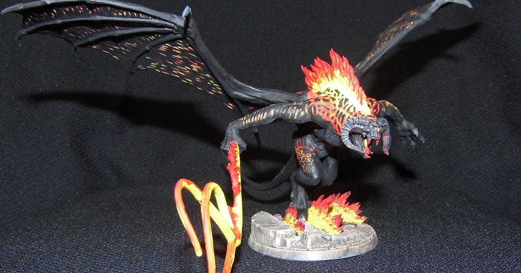 Miniature War gaming and painting: Painting Balrog (Lord of the Rings)