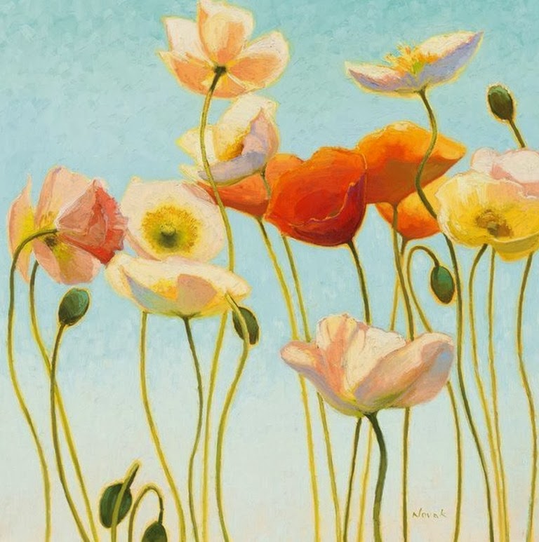 Historia y evolución de la pintura artística : Pinturas Modernas de Flores