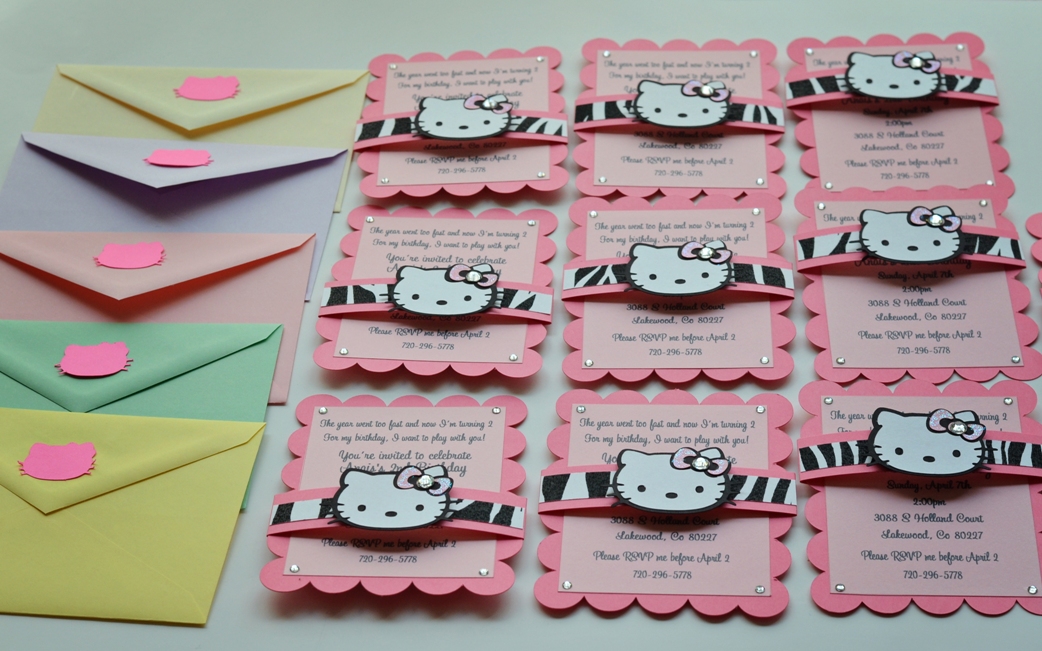 Birthday and Baby Shower Invitations: Sanrio Hello Kitty Handmade Pop ...
