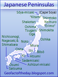GeoFact of the Day: Peninsulas of Japan