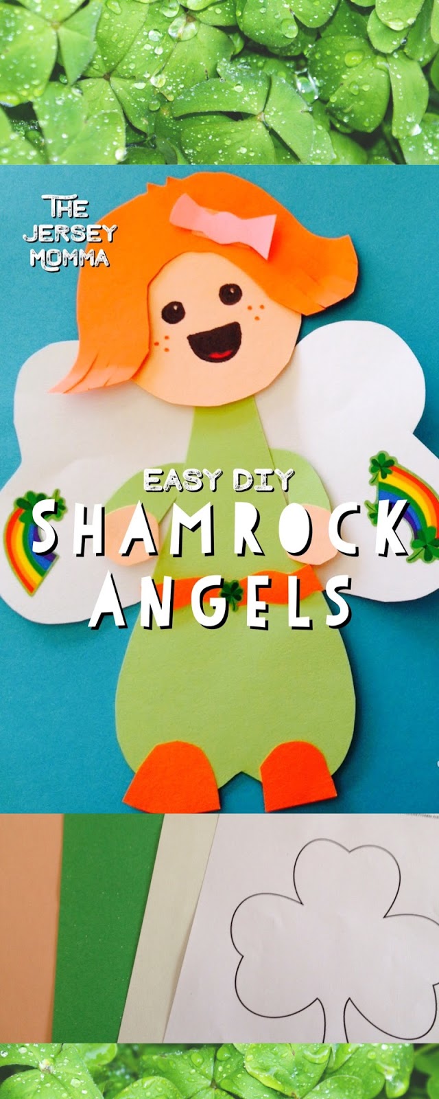 St. Patrick's Day Crafts: Simple Shamrock Angels | The Jersey Momma