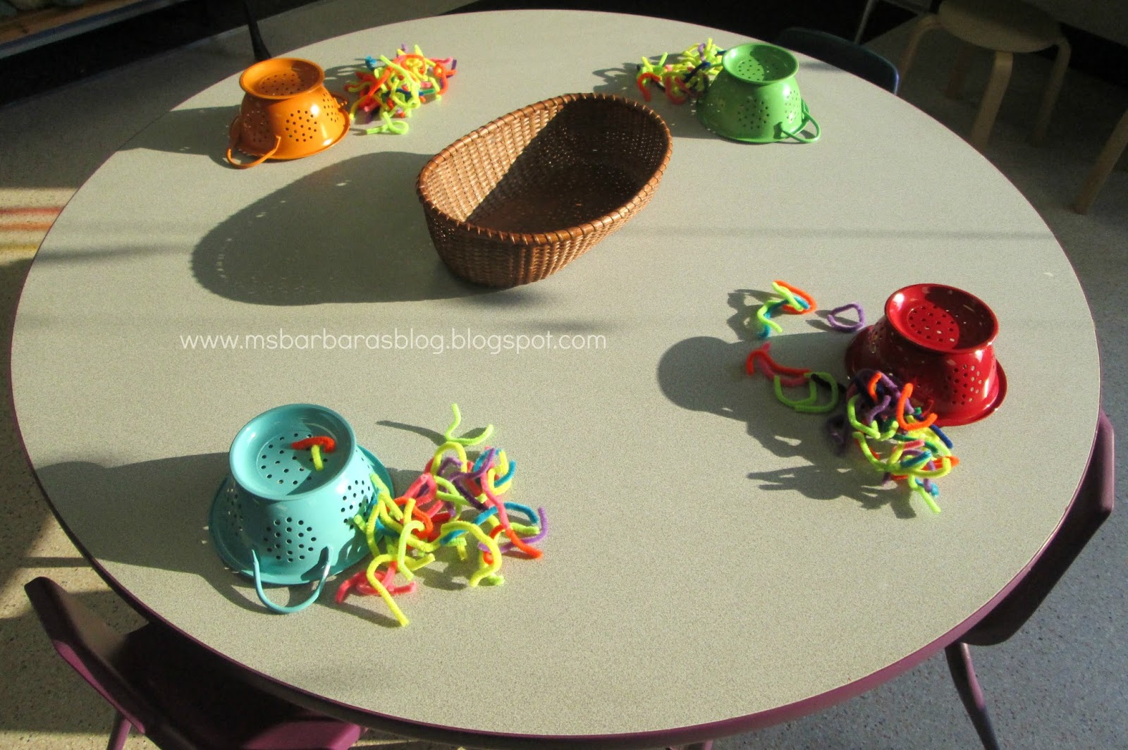For the Children: Fun Fine Motor Skill Practice: Mini Colanders and ...