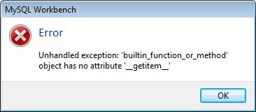 El retorno del dinosaurio: MySQL Workbench - Error Unhandled exception ...
