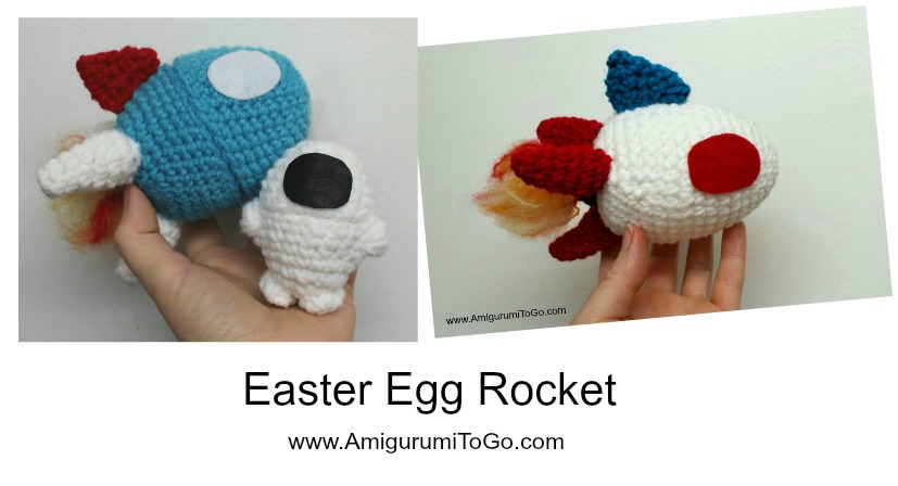 Easter Egg Rocket With and Without the Egg