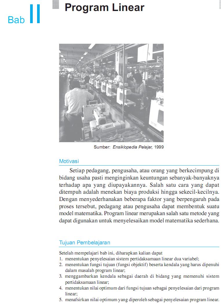 MATEMATIKA DI SMA: MATEMATIKA APLIKASI SMA/MA KELAS XII BAB PROGRAM LINEAR