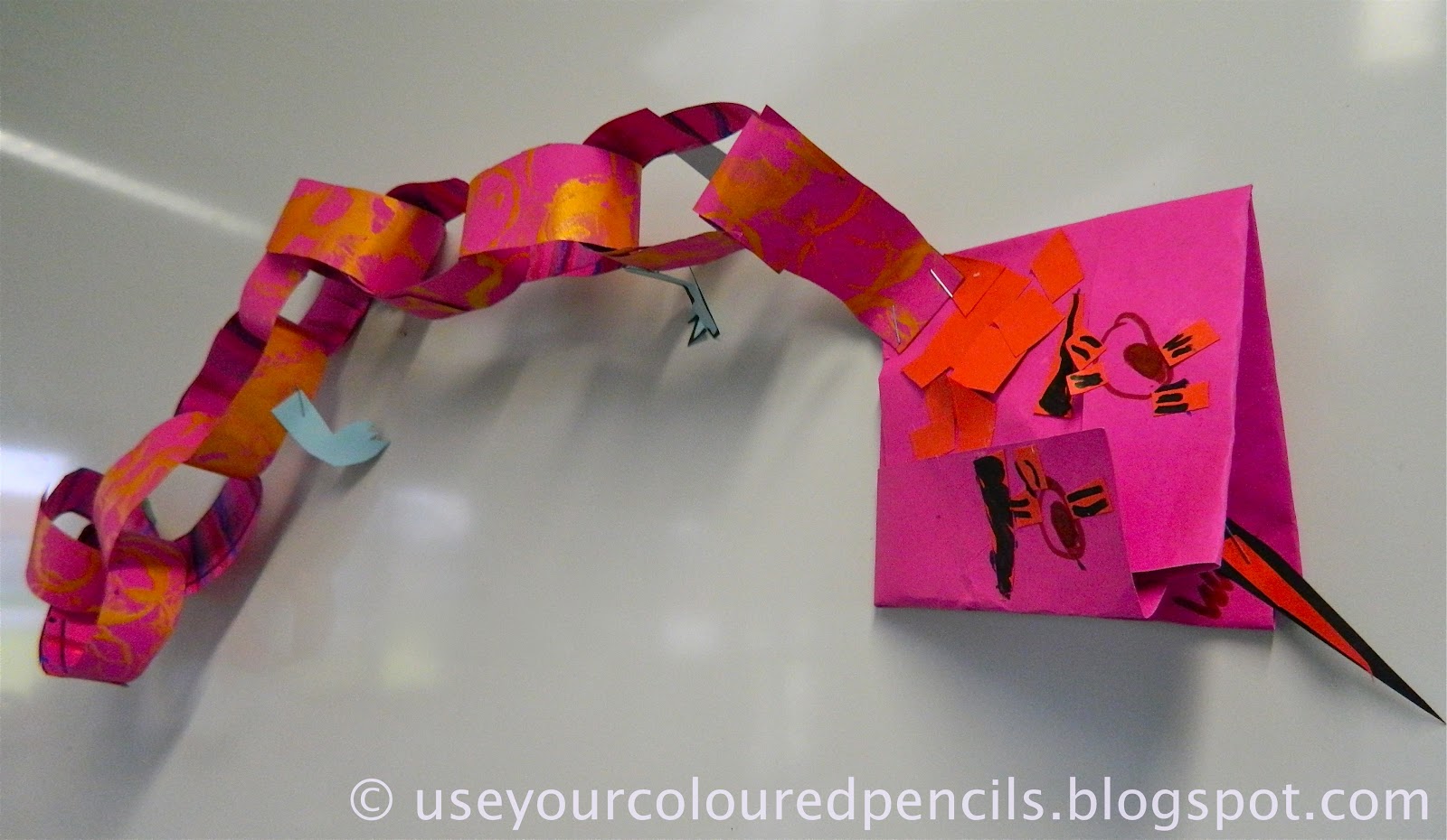 Use Your Coloured Pencils: Paper Chain Chinese Dragons