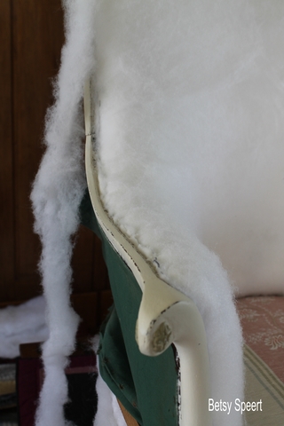 Betsy Speert's Blog: Upholstering the Inside Back of an Arm Chair