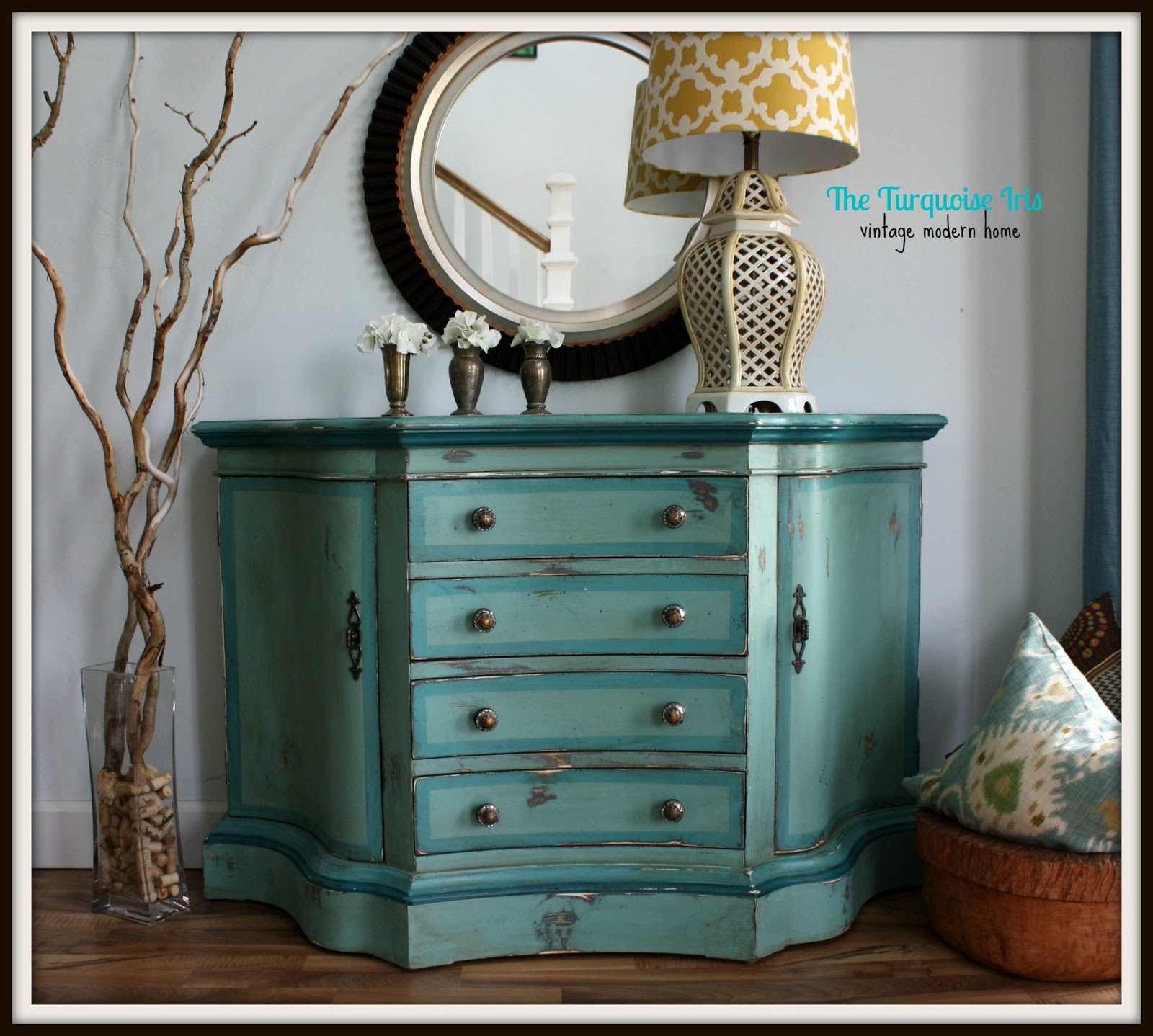 The Turquoise Iris ~ Furniture & Art: Teal, Blue & Green Painted Entry ...