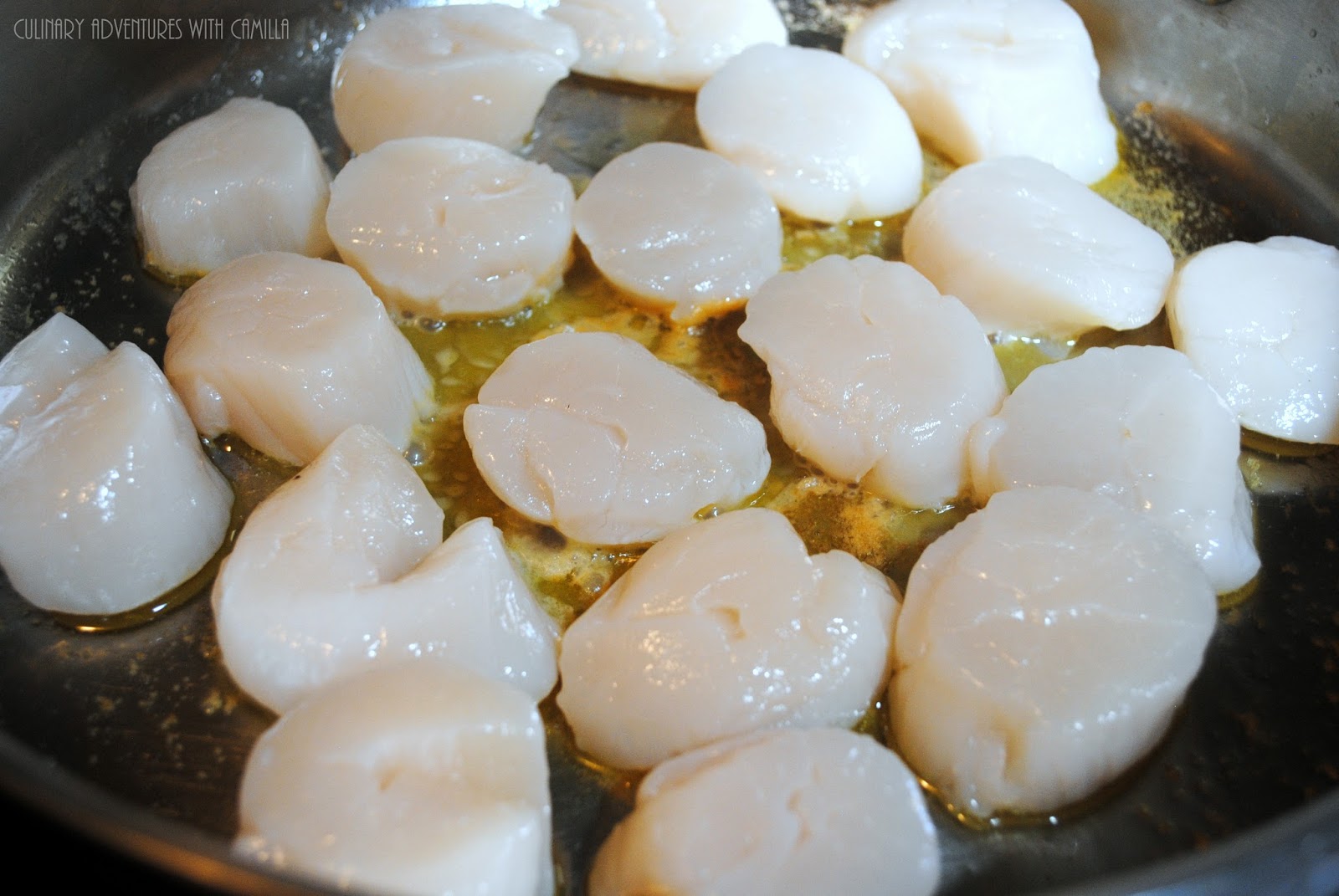 Pan-Fried Scallops with Uni Butter and Caviar for #FishFridayFoodies