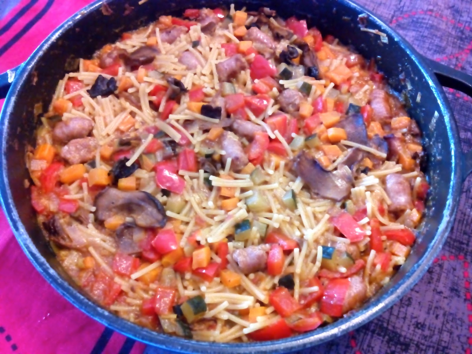 Mort al Tupper!: Fideus a la cassola amb camagrocs i ceps