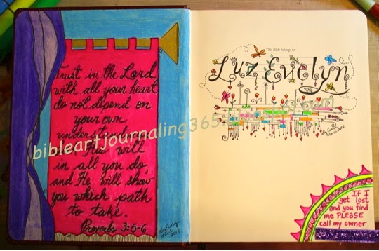 Easy Bible Art Journaling Journey: I belong to…. (Inside front cover)