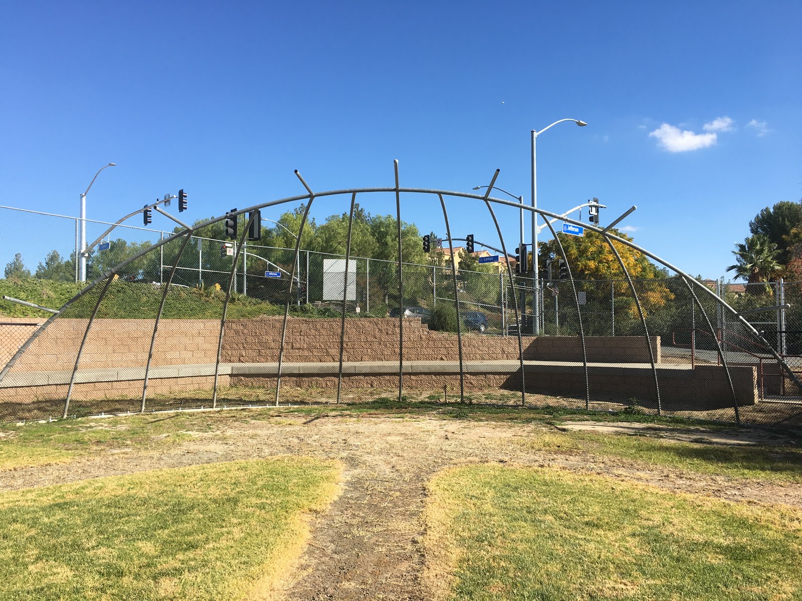 Custom Netting Design, "Clamshell" Backstop Net - Custom Netting and ...