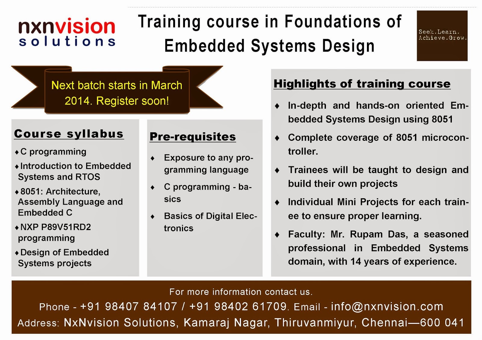 Notes on Embedded Systems: Announcing next batch for Foundations of ...